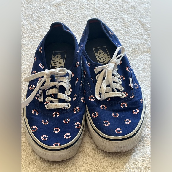 Vans | Shoes | Vans Chicago Cubs Mlb Shoes Mens 8 Blue Logo Skate ...